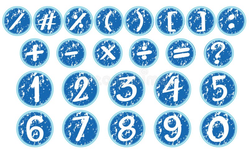 Numbers Signs Blue Badges Stock Illustrations – 10 Numbers Signs Blue ...