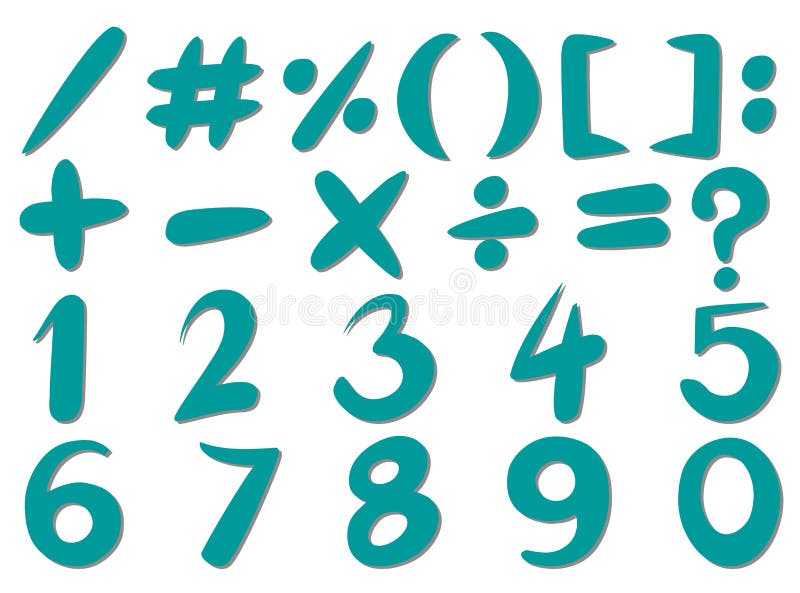 Numbers Signs Blue Color Stock Illustrations – 1,070 Numbers Signs Blue ...