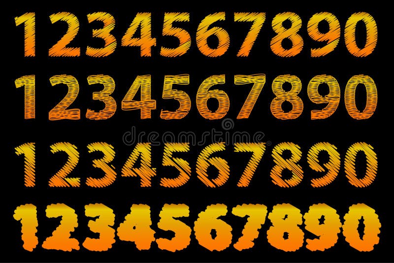 Numbers 0-1-2-3-4-5-6-7-8-9, Stock Vector - Illustration of school ...