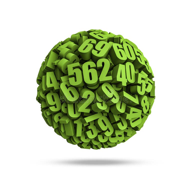 Numbers sphere stock illustration. Illustration of learning - 43028992