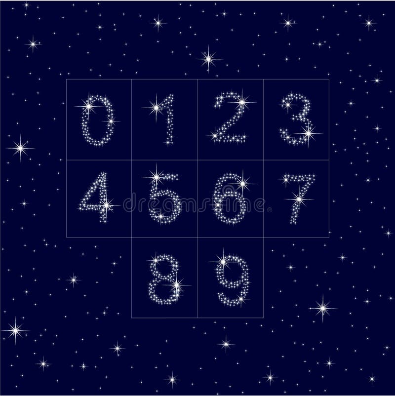 The numbers of stars stock vector. Illustration of five - 28962515