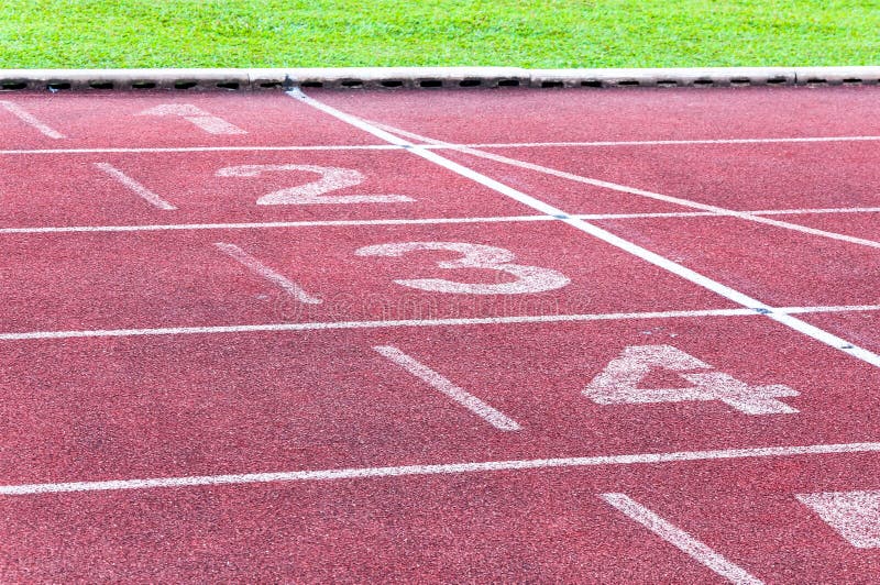 Numbers Starting Point on Red Running Track,running Track and Green ... Numbers Starting Point on Red Running Track,running Track and Green ...