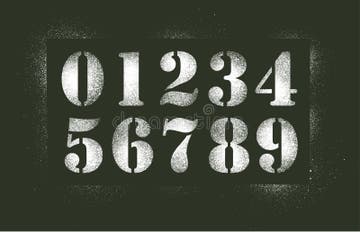 Spray Paint Numbers Stock Illustrations – 399 Spray Paint Numbers Stock ...