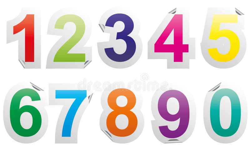 1st 2nd 3rd 4th 5th 6th Numbers on White Background Stock Illustration ...