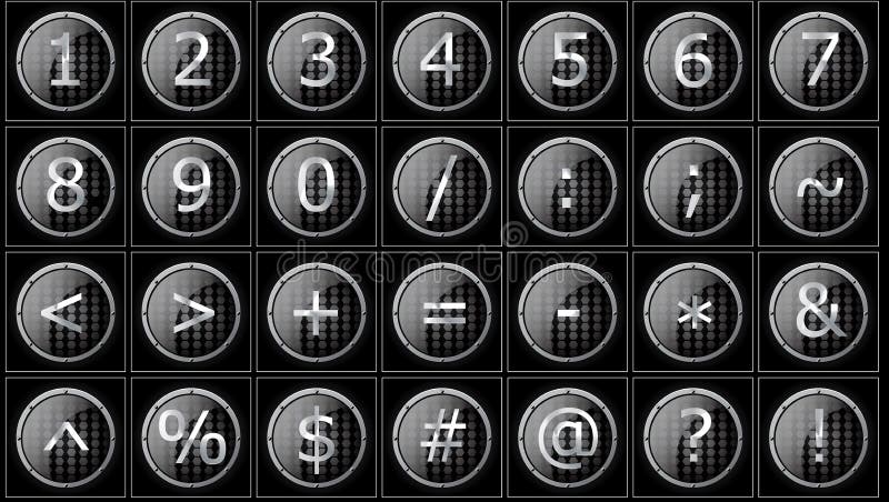 Numbers and Symbols stock illustration. Illustration of shape - 26946343