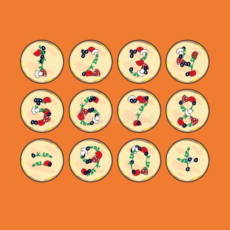 Numbers and Symbols of the Components Stock Vector - Illustration of ...