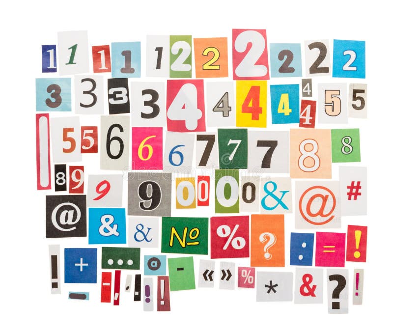 Vector Ransom Note #1- Cut Paper Letters, Numbers, Symbols Stock Vector ...