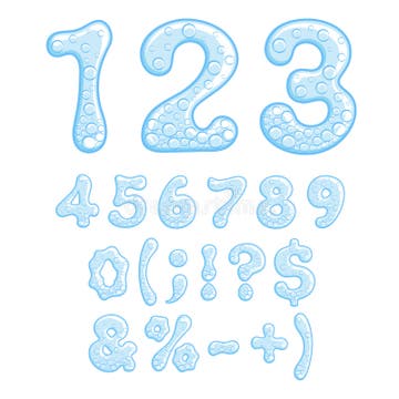 Water Drop Numbers Stock Illustrations – 334 Water Drop Numbers Stock ...