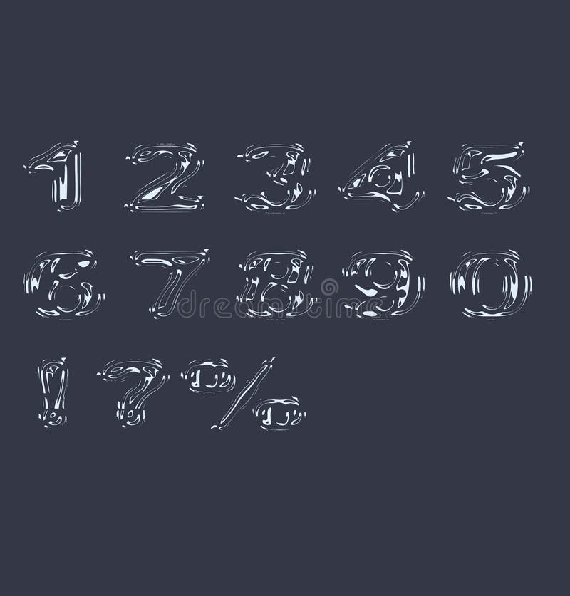 Colorful Numbers and Symbols Made of Abstract Geometric Shapes Stock ...