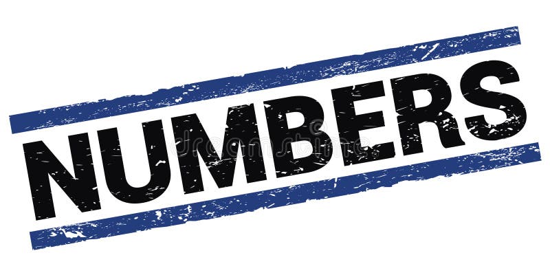 NUMBERS Text Written on Red Stamp Sign Stock Illustration ...