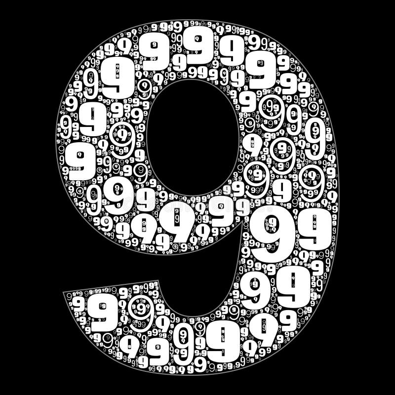 Numbers 1 2 3 4 5 6 7 8 9 0 Text Illustration Background. Full ...