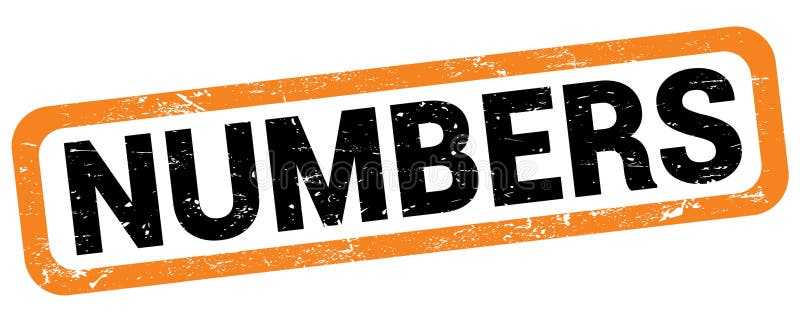 NUMBERS Text Written on Red Stamp Sign Stock Illustration ...