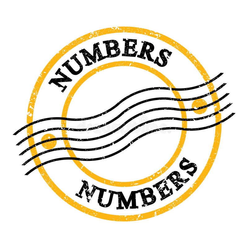 NUMBERS Text Written on Red Stamp Sign Stock Illustration ...