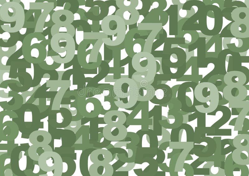 Blue Numbers With Random Texture Stock Vector - Illustration of ...