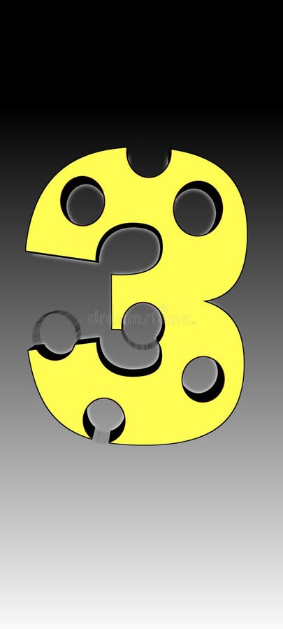 Numbers Three Illustration for Wallpaper Smartphone Stock Illustration ...