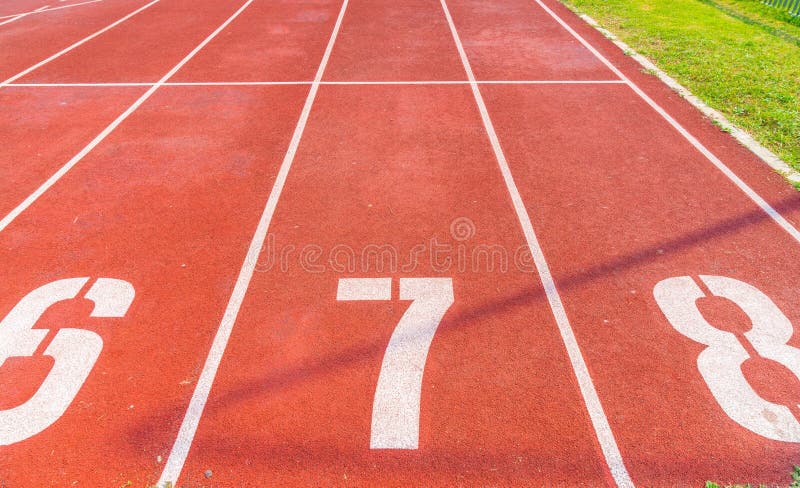 Numbers of track lanes stock image. Image of pattern - 97342123