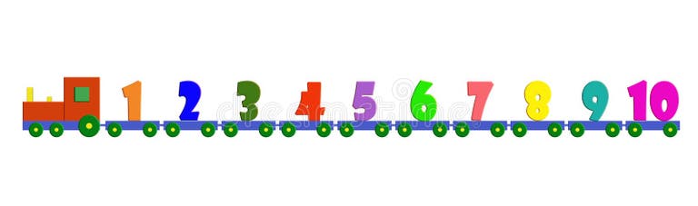 The numbers train stock illustration. Illustration of handmade - 23354477