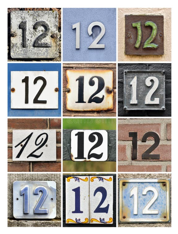 Numbers Twelve stock image. Image of address, dozen, graphic - 30532727