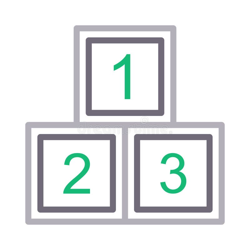 Numbers Colour Line Vector Icon Stock Vector - Illustration of abstract ...