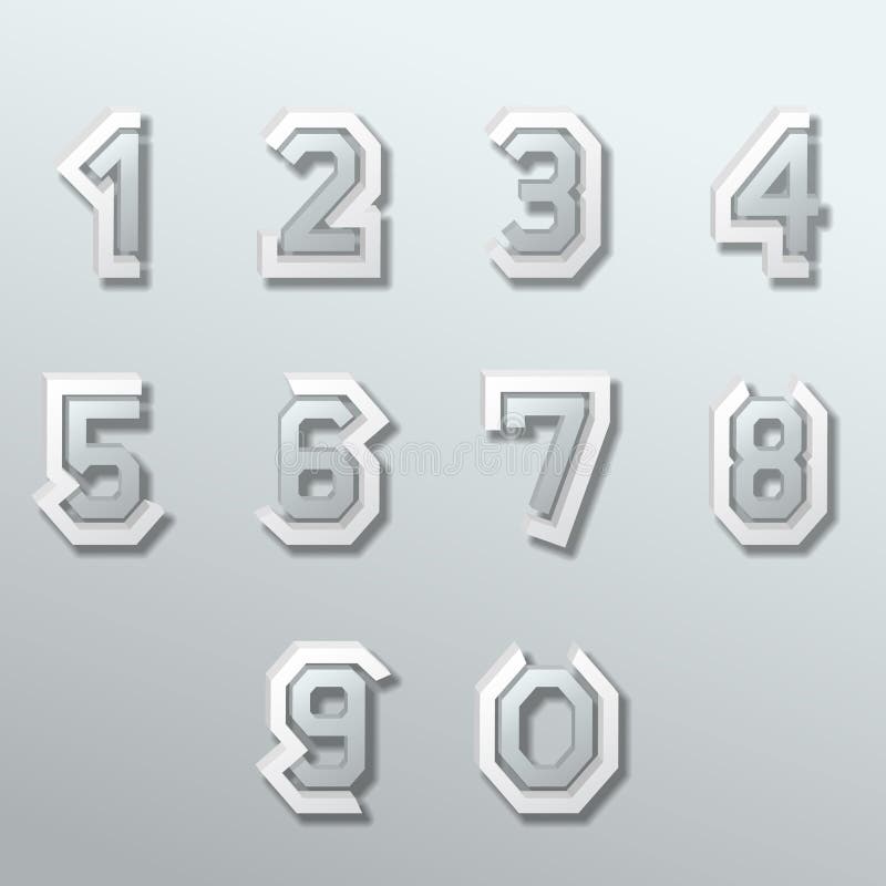 Numbers stock vector. Illustration of eps10, modern, logo - 79238333