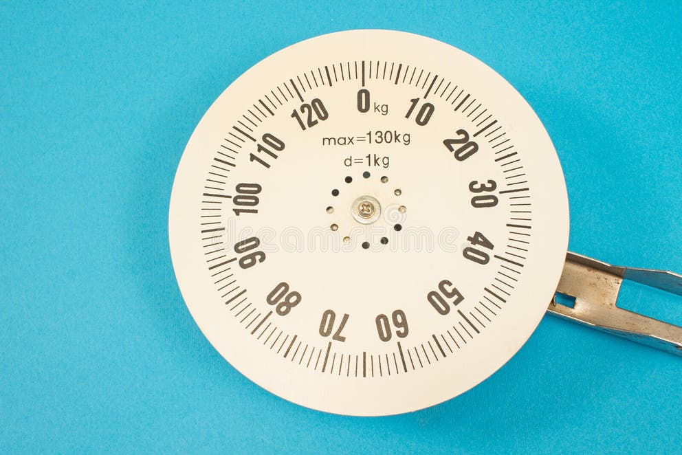 Numbers for Weight Scale Isolated on Blue Background Stock Image ...