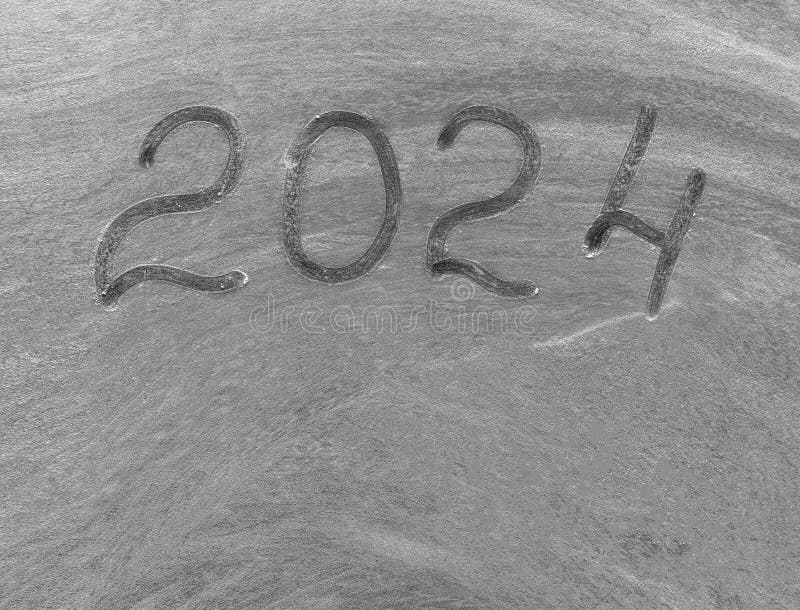 The Numbers 2024 are Written on the Blackboard. Stock Image - Image of ...