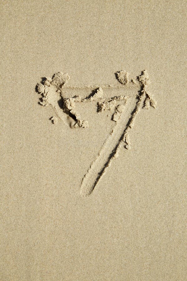 Numbers in the Sand stock image. Image of close, color - 3176929