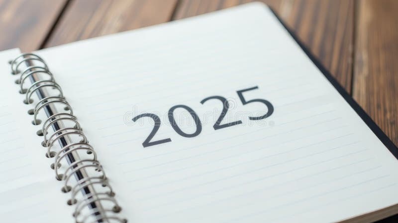 Numbers 2025 Written White Sheet Notebook Paper Bold Black Ink Stock ...