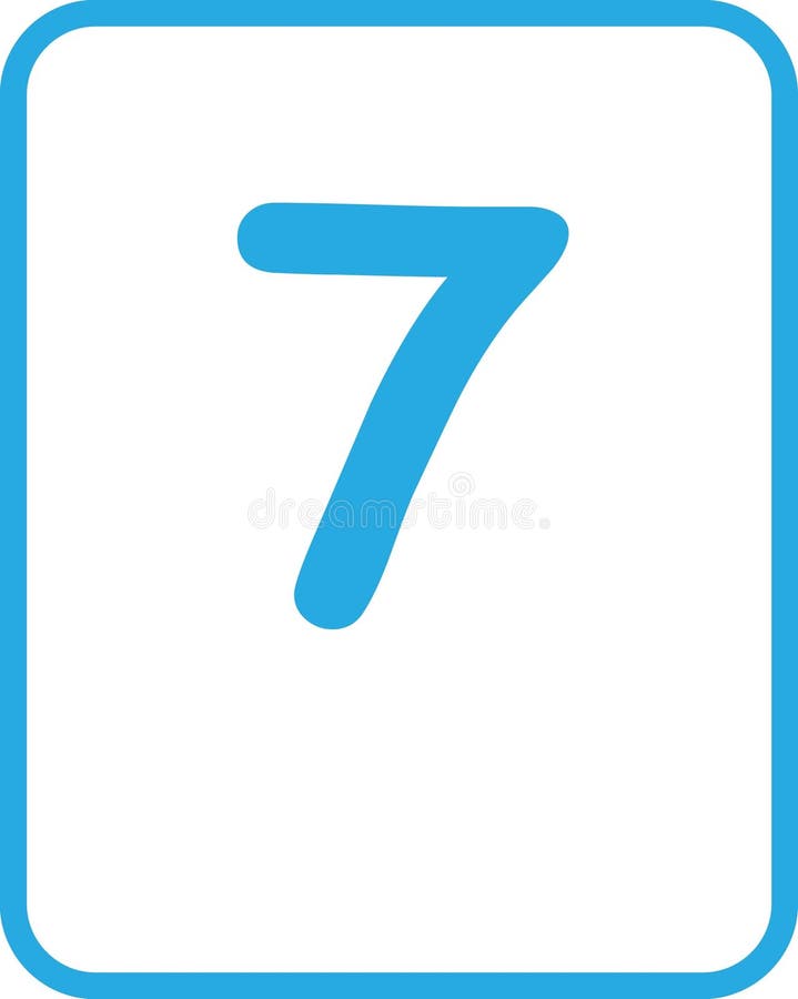7 Flashcard Numbers for Kids, Learn To Count Stock Illustration ...