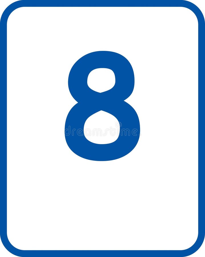 8 Flashcard Numbers for Kids, Learn To Count Stock Illustration ...