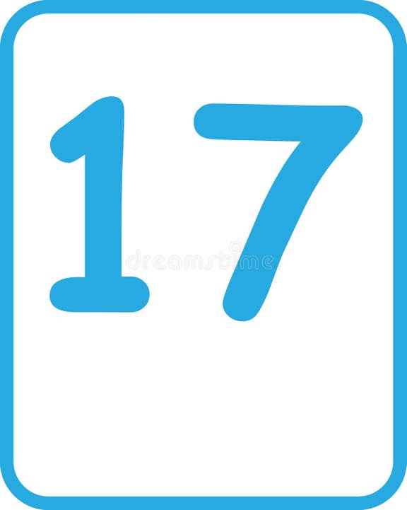 17 Flashcard Numbers for Kids, Learn To Count Stock Illustration ...