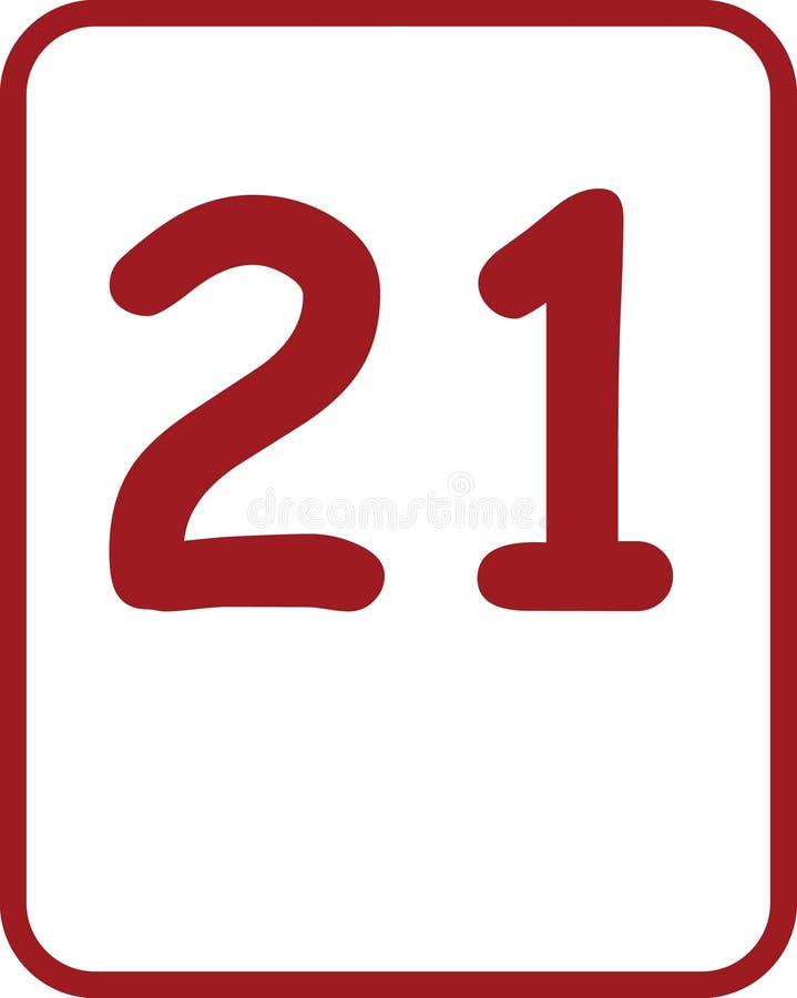 21 Flashcard Numbers for Kids, Learn To Count Stock Illustration ...