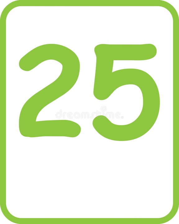 25 Flashcard Numbers for Kids, Learn To Count Stock Illustration ...