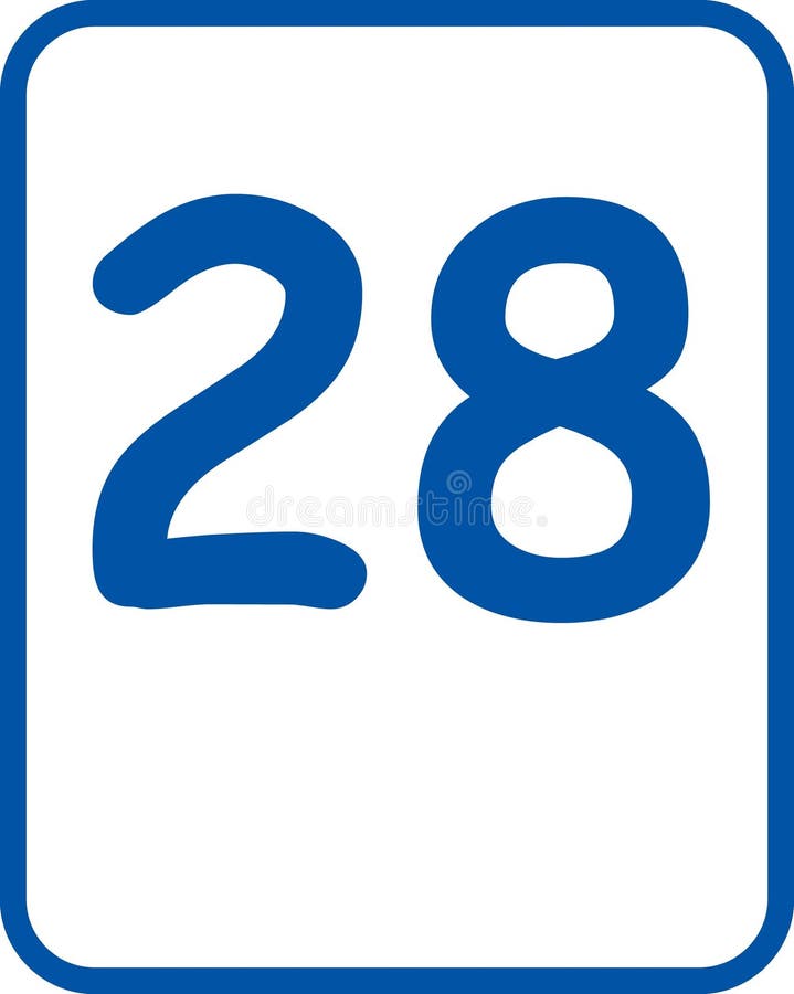 28 Flashcard Numbers for Kids, Learn To Count Stock Illustration ...