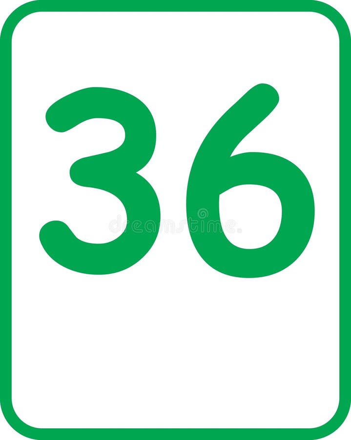 36 Flashcard Numbers for Kids, Learn To Count Stock Illustration ...