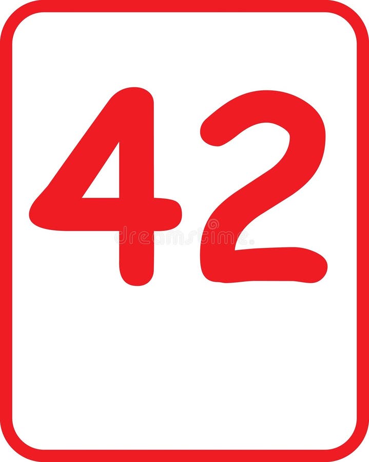 42 Flashcard Numbers for Kids, Learn To Count Stock Illustration ...