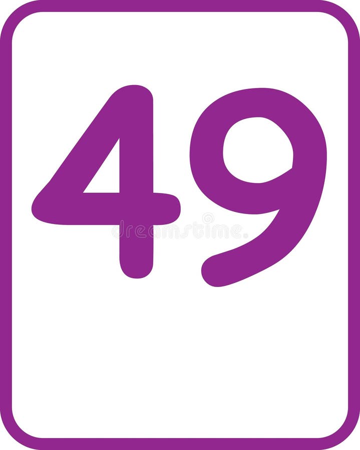 49 Flashcard Numbers for Kids, Learn To Count Stock Illustration ...