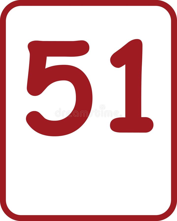 51 Flashcard Numbers for Kids, Learn To Count Stock Illustration ...