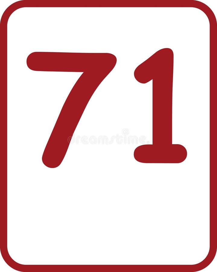 71 Flashcard Numbers for Kids, Learn To Count Stock Illustration ...