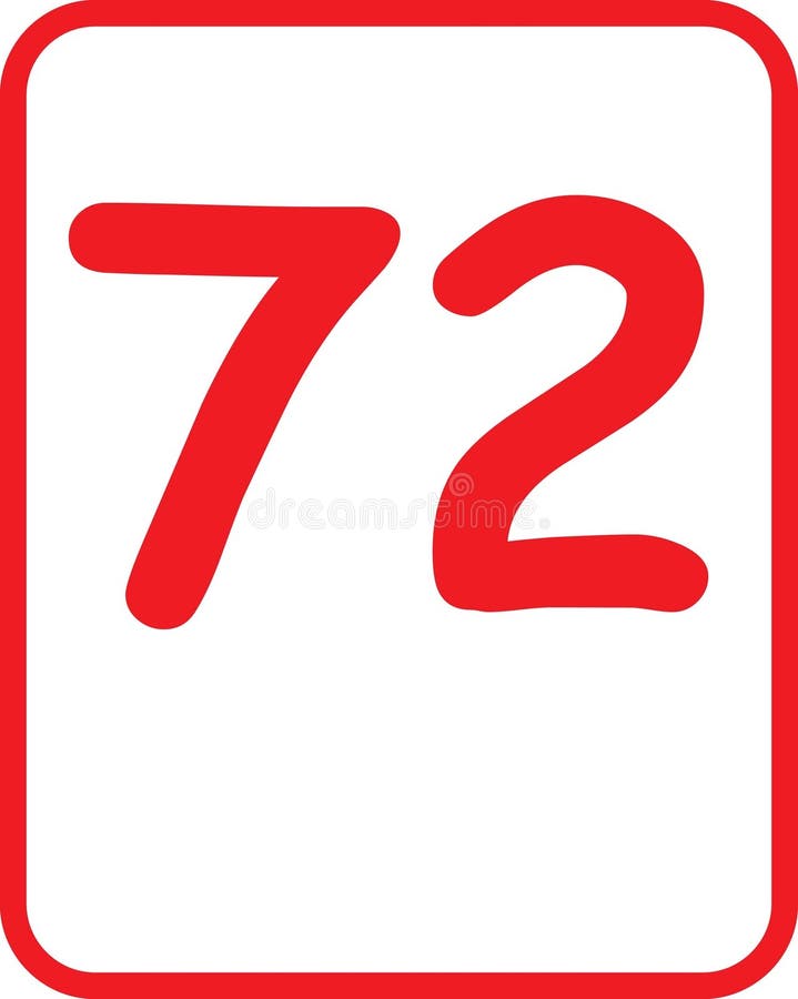 72 Flashcard Numbers for Kids, Learn To Count Stock Illustration ...