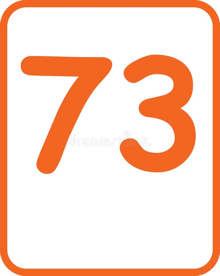 73 Flashcard Numbers for Kids, Learn To Count Stock Illustration ...
