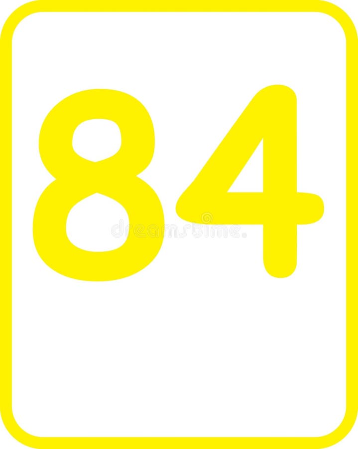 84 Flashcard Numbers for Kids, Learn To Count Stock Illustration ...