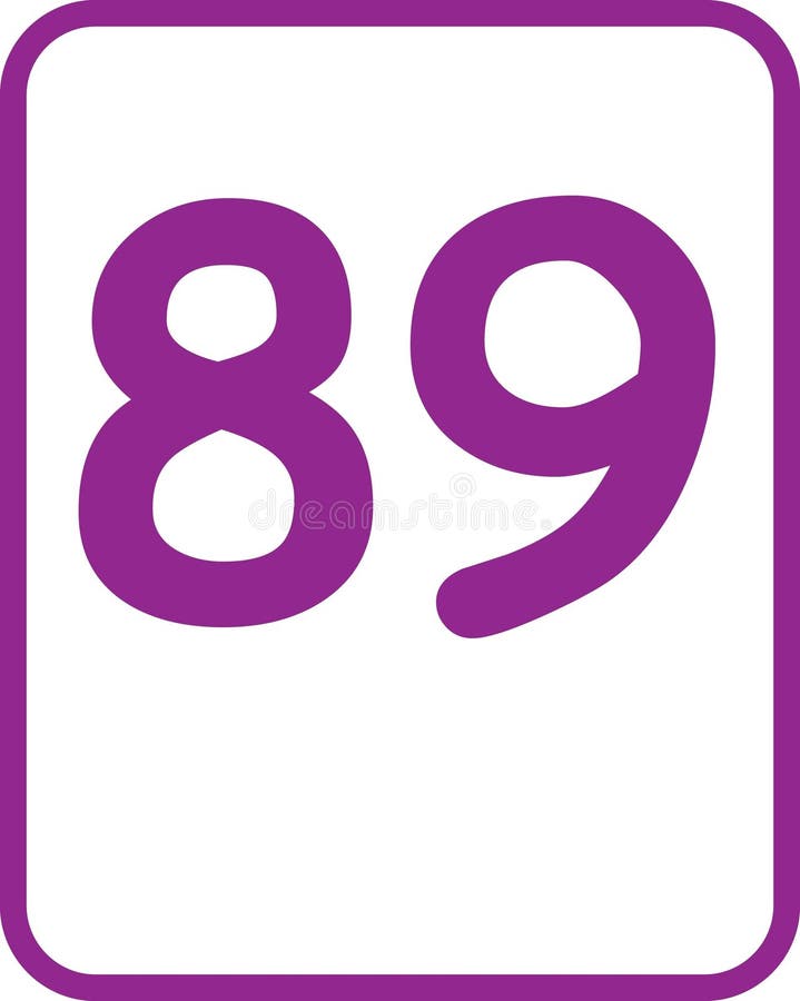 89 Flashcard Numbers for Kids, Learn To Count Stock Illustration ...