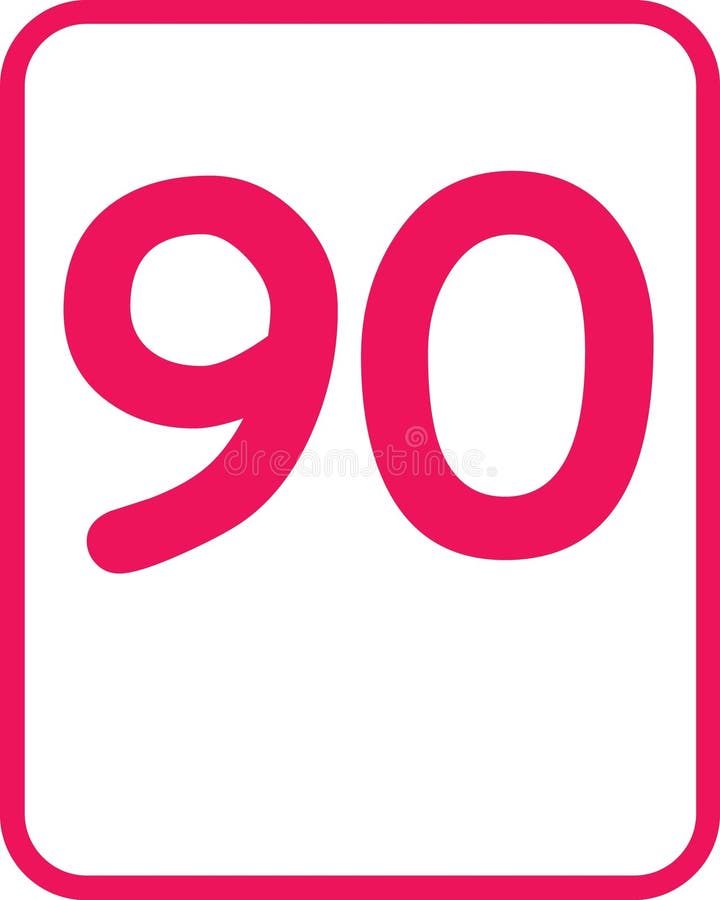 90 Flashcard Numbers for Kids, Learn To Count Stock Illustration ...