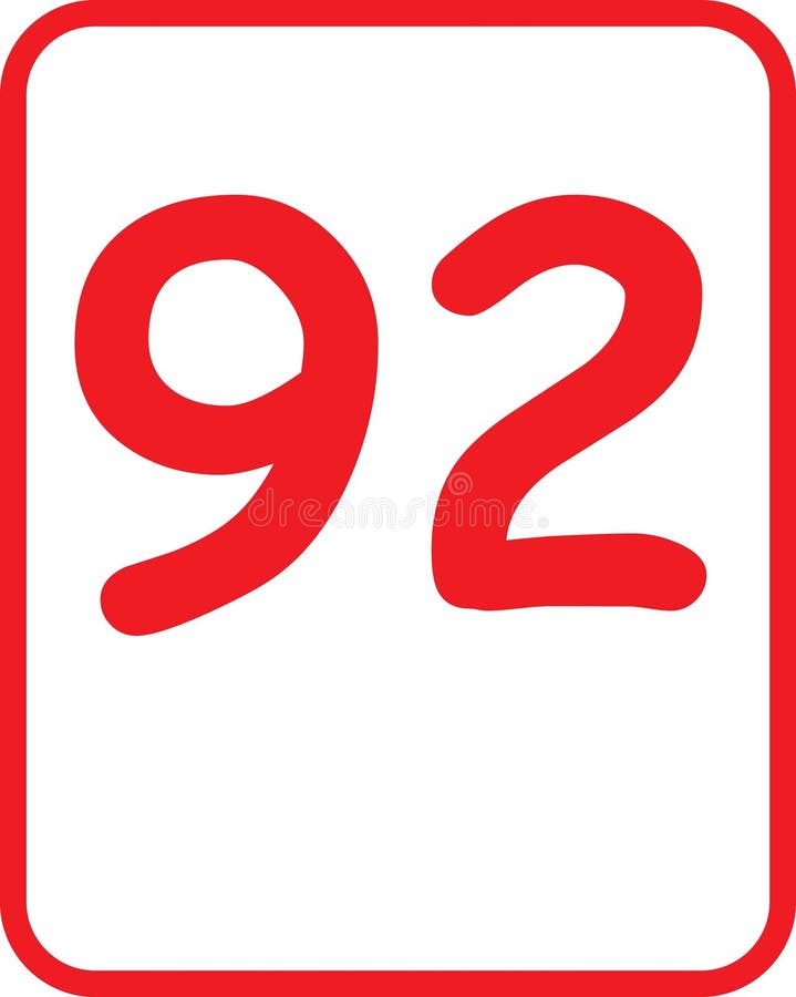 92 Flashcard Numbers for Kids, Learn To Count Stock Illustration ...