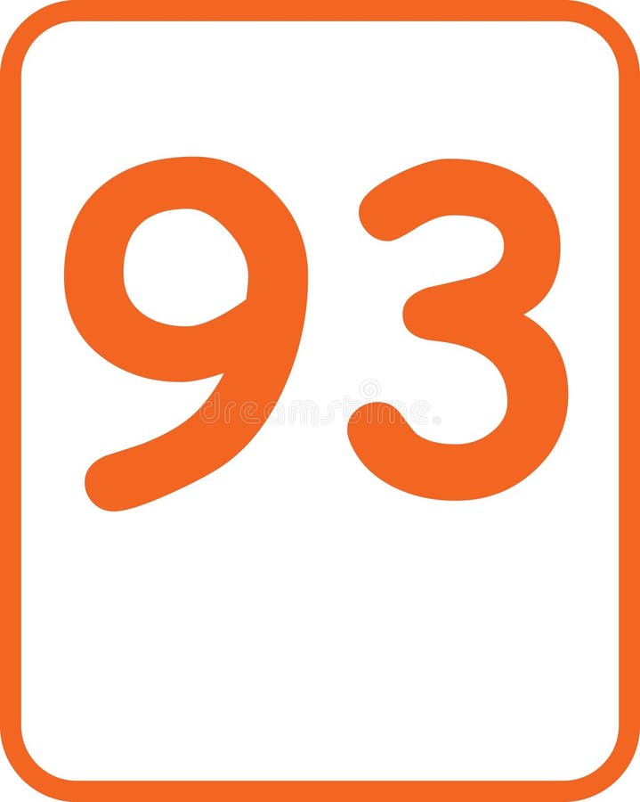 93 Flashcard Numbers for Kids, Learn To Count Stock Illustration ...