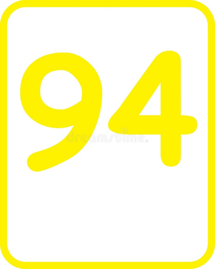 94 Flashcard Numbers for Kids, Learn To Count Stock Illustration ...