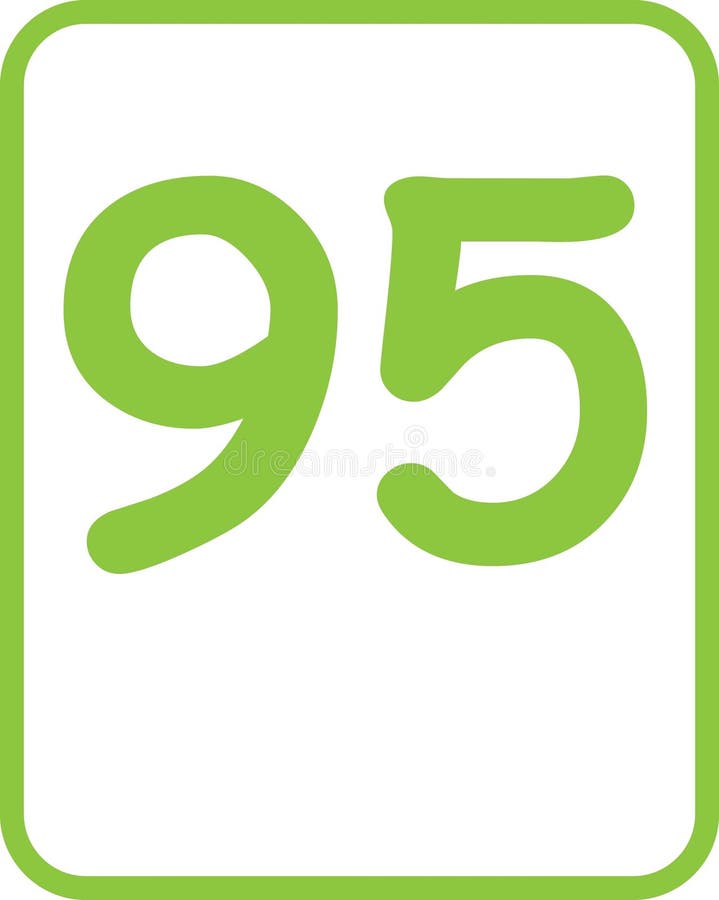 95 Flashcard Numbers for Kids, Learn To Count Stock Illustration ...