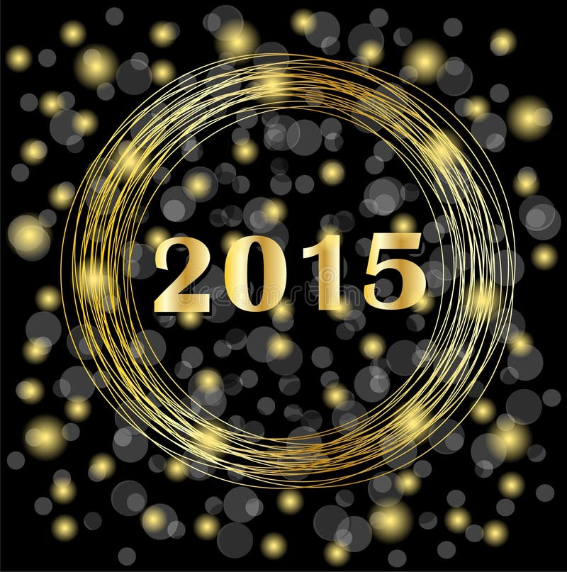 Numbers 2015 Year Bright Background Gold Spangles Stock Illustrations ...