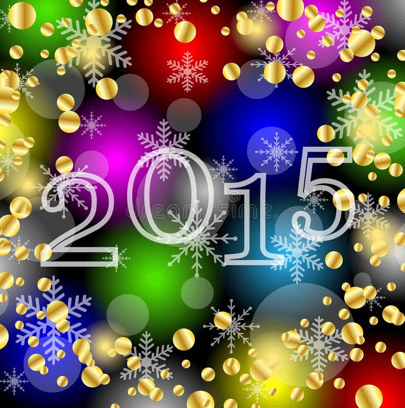 Numbers 2015 Year Bright Background Gold Spangles Stock Illustrations ...